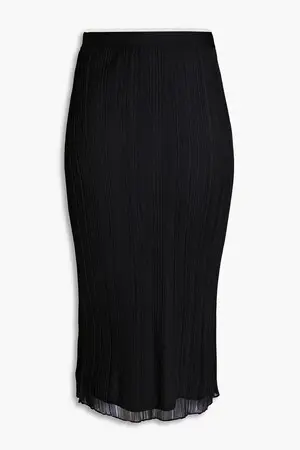 Herve Leger Ribbed Knit Midi Skirt