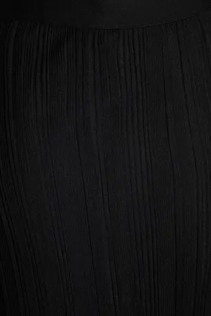 Herve Leger Ribbed Knit Midi Skirt