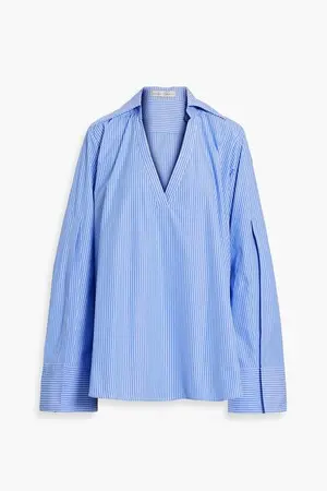 Palmer//harding Striped Cotton-poplin Blouse