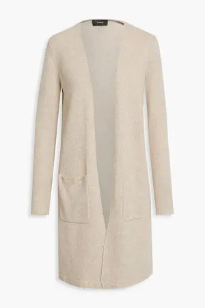 Theory Linen And Cashmereblend Cardigan - Beige