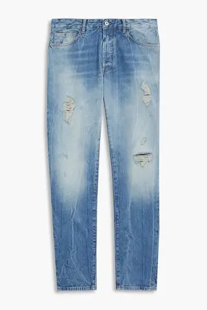 MARCELO BURLON COUNTY OF MILAN Slimfit Distressed Denim Jeans
