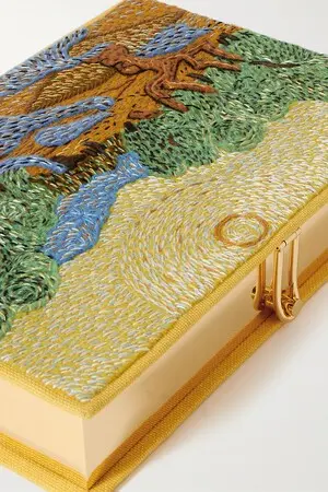 OLYMPIA LE-TAN Van Gogh Museum Embroidered Appliquéd Canvas Clutch