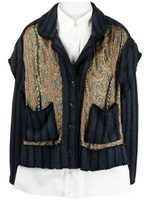 MAISON MARGIELA Layered Paisley-print Poplin Shirt