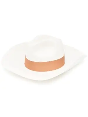 Borsalino Sophie Ribbon-detail Sun Hat - White