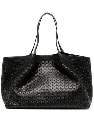 SERAPIAN Textured Shoulder Bag - Black