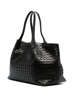 SERAPIAN Textured Shoulder Bag - Black
