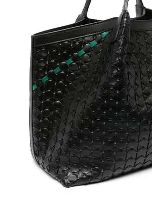 SERAPIAN Textured Shoulder Bag - Black