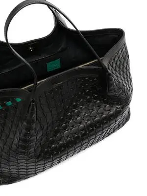 SERAPIAN Textured Shoulder Bag - Black