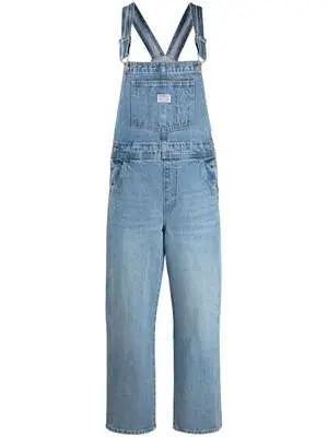 LEVI'S Logo-patch Denim Dungarees - Blue