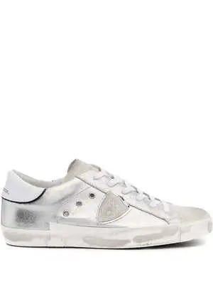 Philippe Model Silver Tone Sneakers For Men