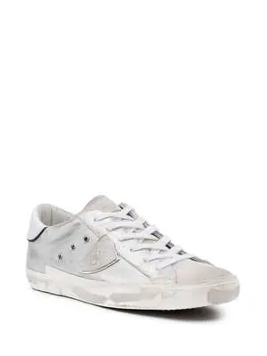 Philippe Model Side-logo Patch Sneakers - Silver
