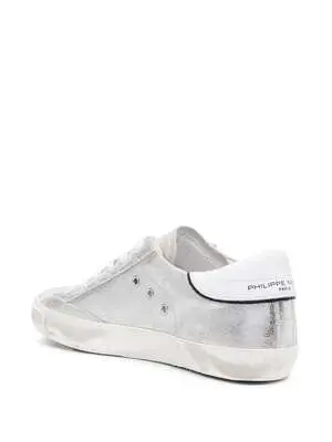 Philippe Model Side-logo Patch Sneakers - Silver