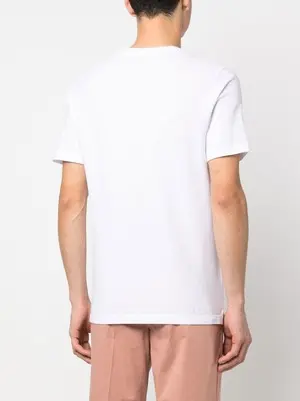 LARDINI Round Neck Short-sleeve T-shirt - White