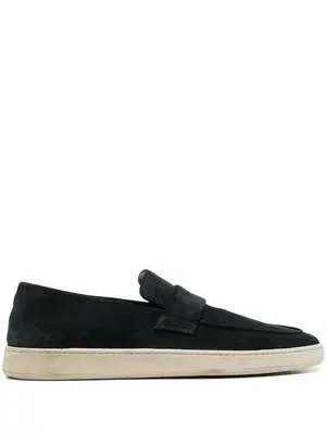 Officine Creative Suede Penny Loafers - Black
