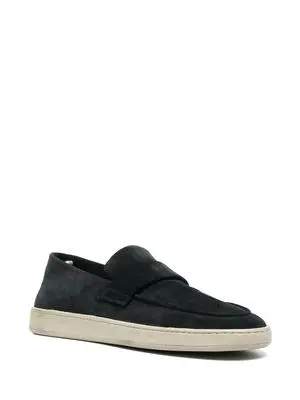 Officine Creative Suede Penny Loafers - Black