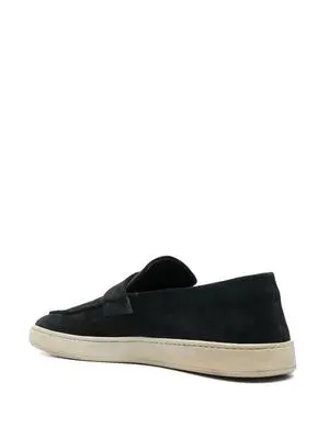 Officine Creative Suede Penny Loafers - Black