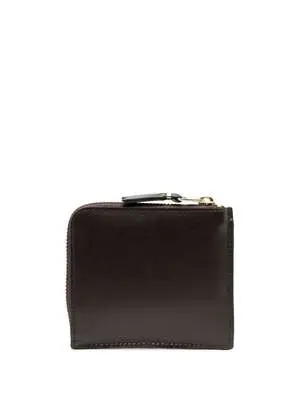 Comme Des Garçons Zipped-pocket Leather Wallet - Brown