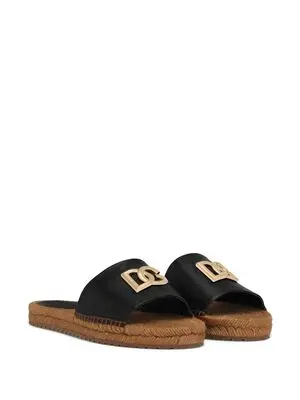 Dolce & Gabbana Dg Logo Espadrilles - Black