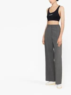 JIL SANDER Logo-print Training Sports Bra - Black