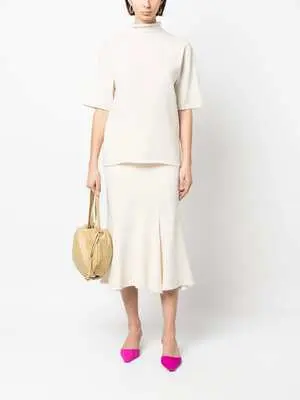 JIL SANDER Short-sleeve Knit Top - Neutrals