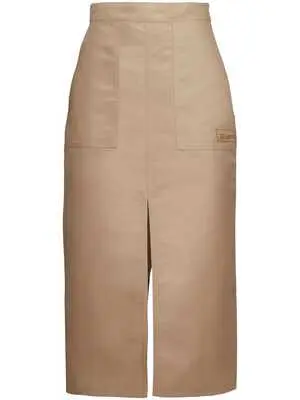 Marni Slit High-waist Midi Skirt - Brown