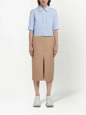 Marni Slit High-waist Midi Skirt