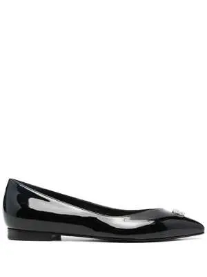 Philipp Plein Skull-stud Ballerina Shoes - Black