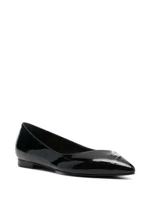 Philipp Plein Skull-stud Ballerina Shoes - Black