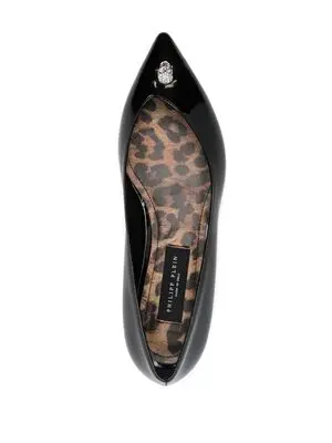 Philipp Plein Skull-stud Ballerina Shoes - Black