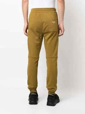 Balmain Flocked-logo Organic-cotton Track Trousers - Green