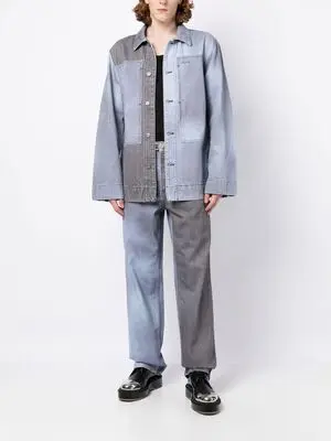 OBJECTS IV LIFE Two-tone Denim Shirt Jacket