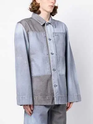 OBJECTS IV LIFE Two-tone Denim Shirt Jacket