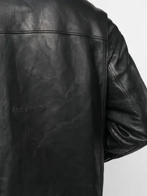 Acne Studios Off-centre Zip Leather Biker Jacket