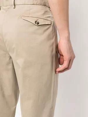 DELL'OGLIO Pleat-detail Tapered-leg Chinos