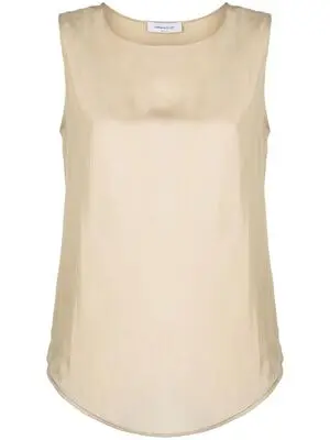 Fabiana Filippi Round-neck Sleeveless Top - Neutrals