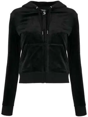 Juicy Couture Robertson Velour Zip Hoodie - Black