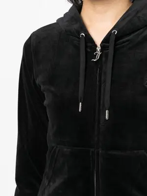 Juicy Couture Robertson Velour Zip Hoodie - Black