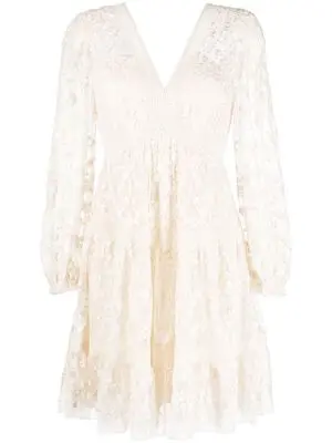 NEEDLE & THREAD Embroidered Lace Detail Dress