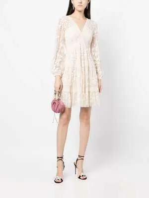 NEEDLE & THREAD Embroidered Lace Detail Dress