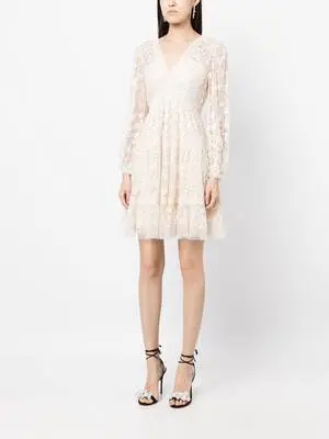 NEEDLE & THREAD Embroidered Lace Detail Dress