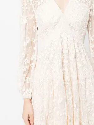 NEEDLE & THREAD Embroidered Lace Detail Dress