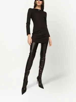 Dolce & Gabbana Dg-logo Milano-rib Minidress