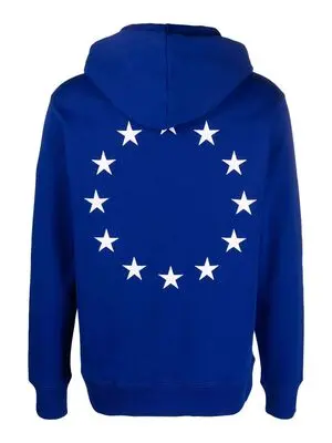 Études Studio Europa-print Organic Cotton Hoodie - Blue