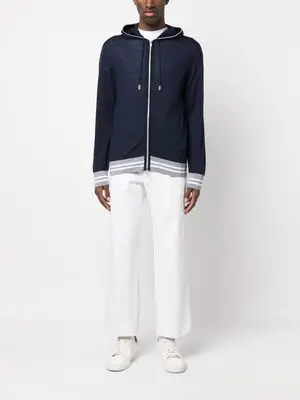 Eleventy Drawstring Zip-up Hoodie