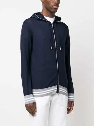 Eleventy Drawstring Zip-up Hoodie