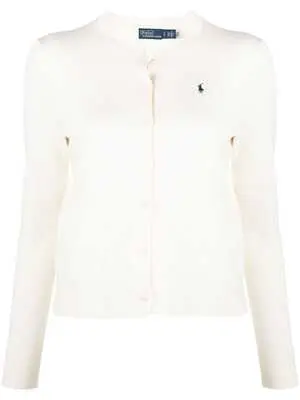 Polo Ralph Lauren Logo-embroidered Cardigan - Neutrals