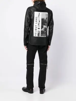 Helmut Lang Photograph-print Leather Jacket