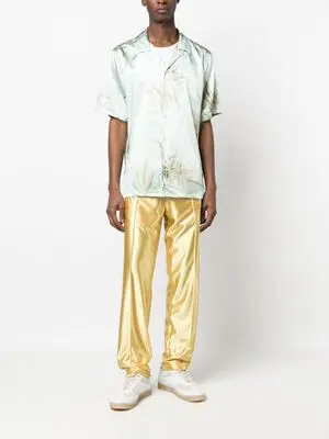 NAHMIAS Palm Tree-print Bowling Shirt