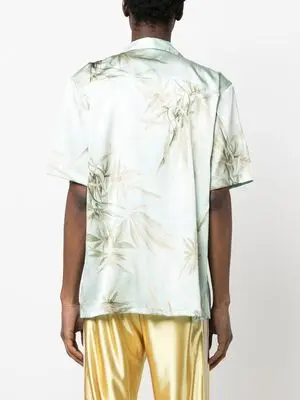 NAHMIAS Palm Tree-print Bowling Shirt