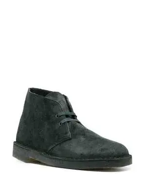 Clarks Lace-up Suede Boots - Green
